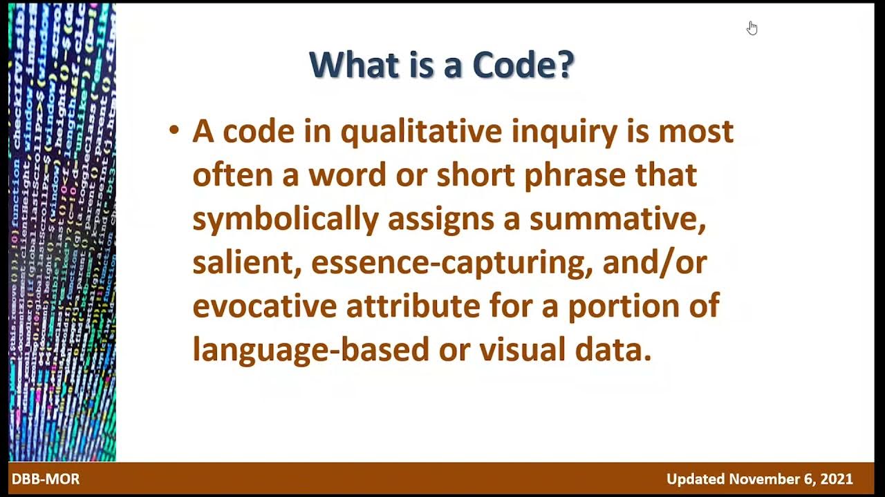 Qualitative Data Analysis- Coding-Thematic Analysis Part 1 - YouTube