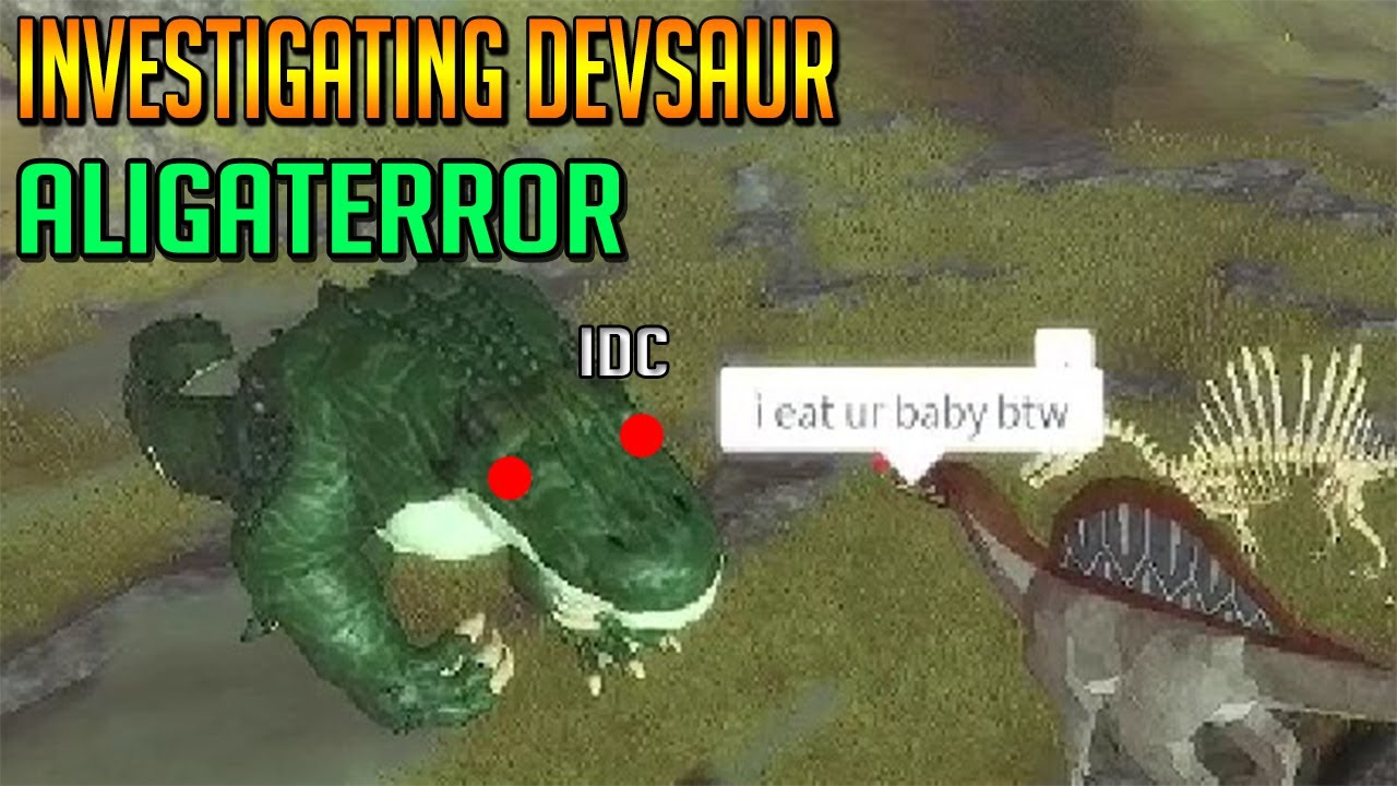 Investigating The Devsaur Aligaterror | Dinosaur Simulator | Roblox ...