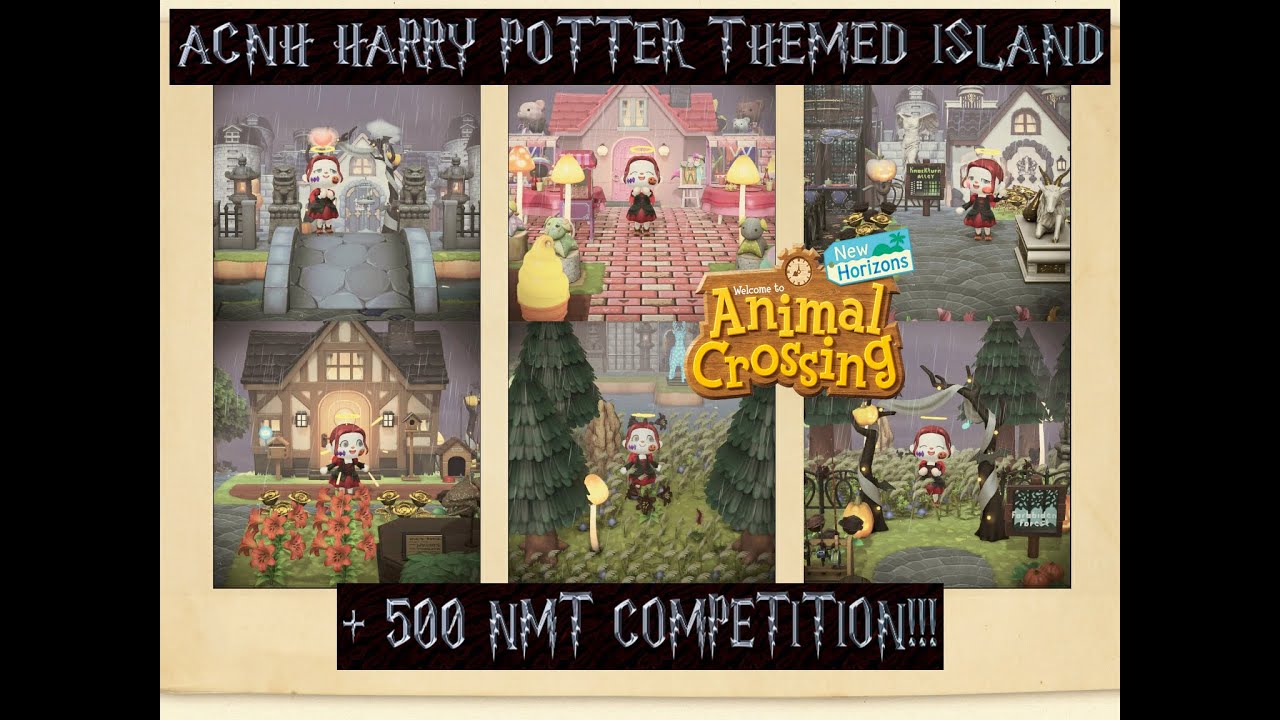 ACNH HARRY POTTER THEMED ISLAND + 500 NMT COMPETITION - YouTube