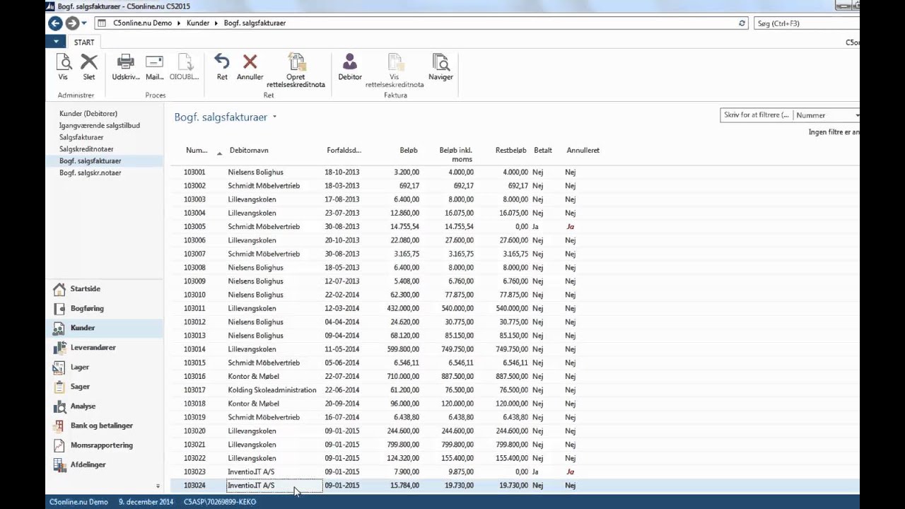 C5online: Ret eller annullere bogført faktura i Microsoft Dynamics C5 ...