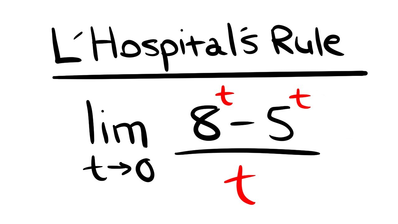 the key to using L'Hospital's rule is to remember your derivatives ...