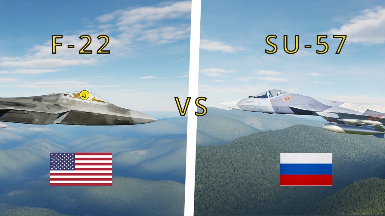 DCS World F-22 Raptor vs SU-57 Felon - YouTube