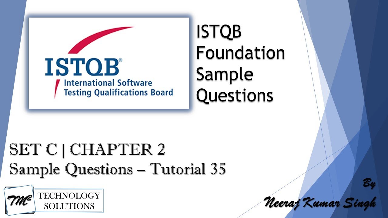 ISTQB Foundation Sample Questions | SET C | Tutorial 35 | Chapter 2 ...