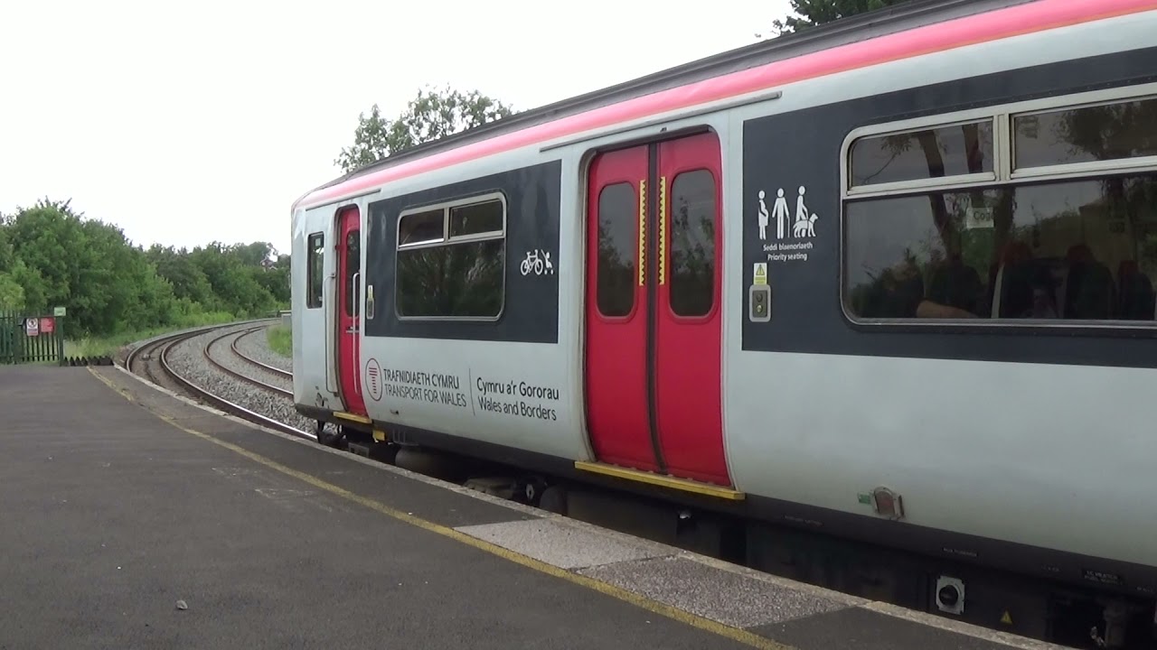 Cogan train station. train going to Bridgend and Merthyr Tydfil - YouTube