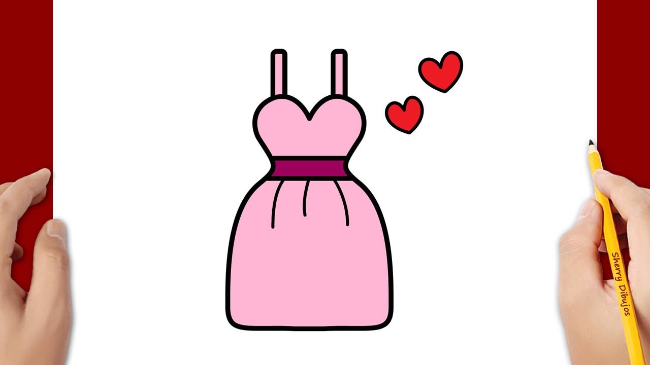 CÓMO DIBUJAR UN VESTIDO KAWAII - YouTube