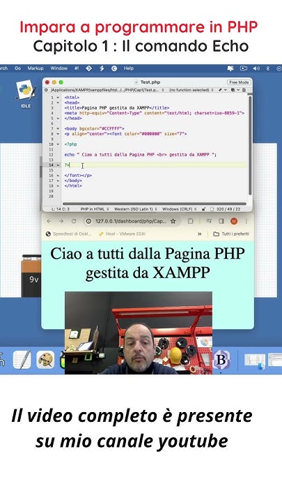 Impara a programmare in PHP su Xampp: Cap 1 : il comando Echo #programmazione #php #xamppserver ...