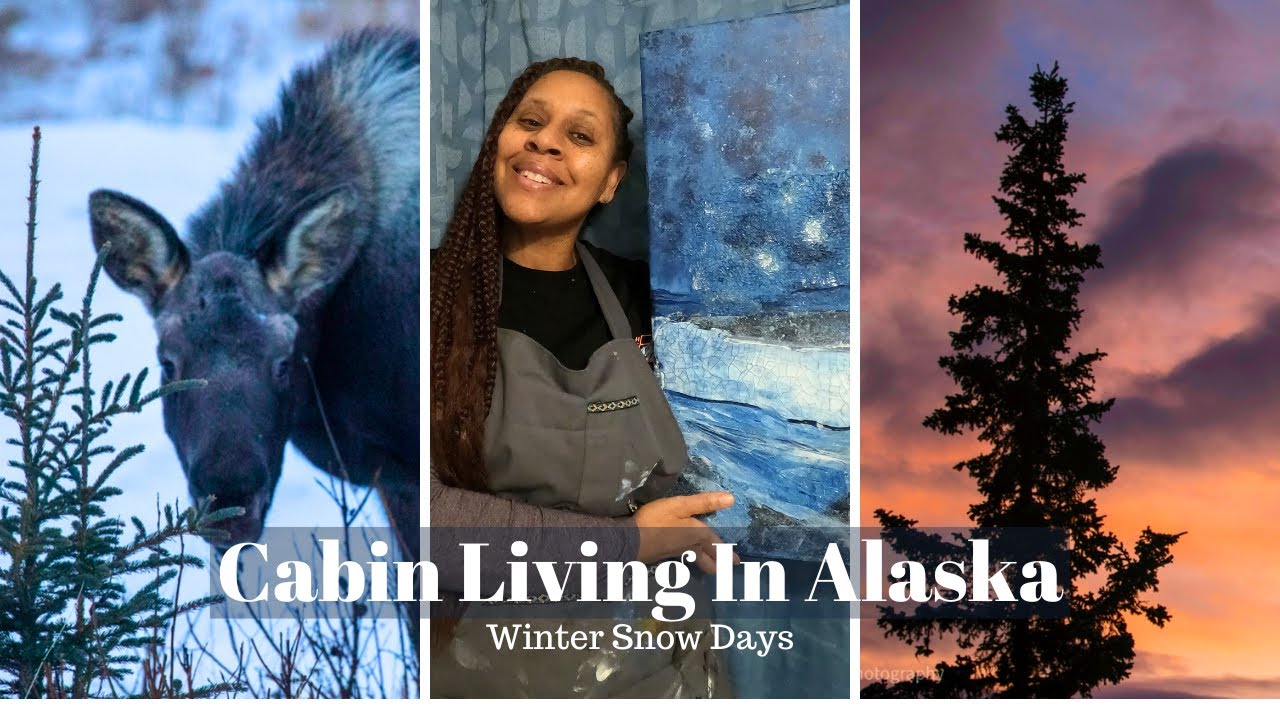 Winter Snow Days in Alaska -Cabin Life - YouTube