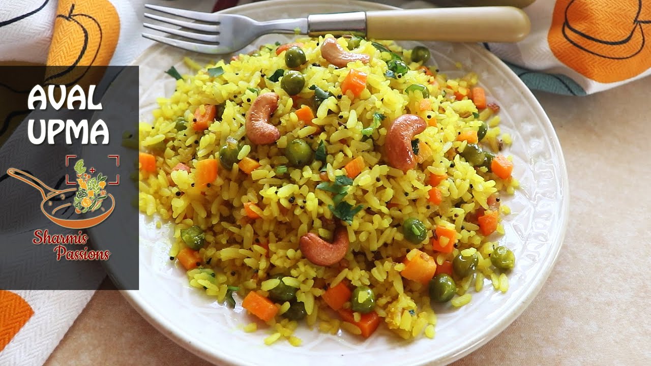 Aval Upma Recipe | Poha Upma Recipe - YouTube