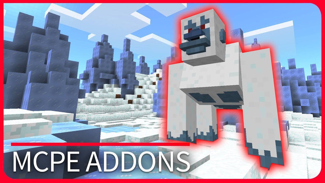 Minecraft PE Addons - GIANT YETI?! New Monsters! - Best MCPE Addons 1.1 ...