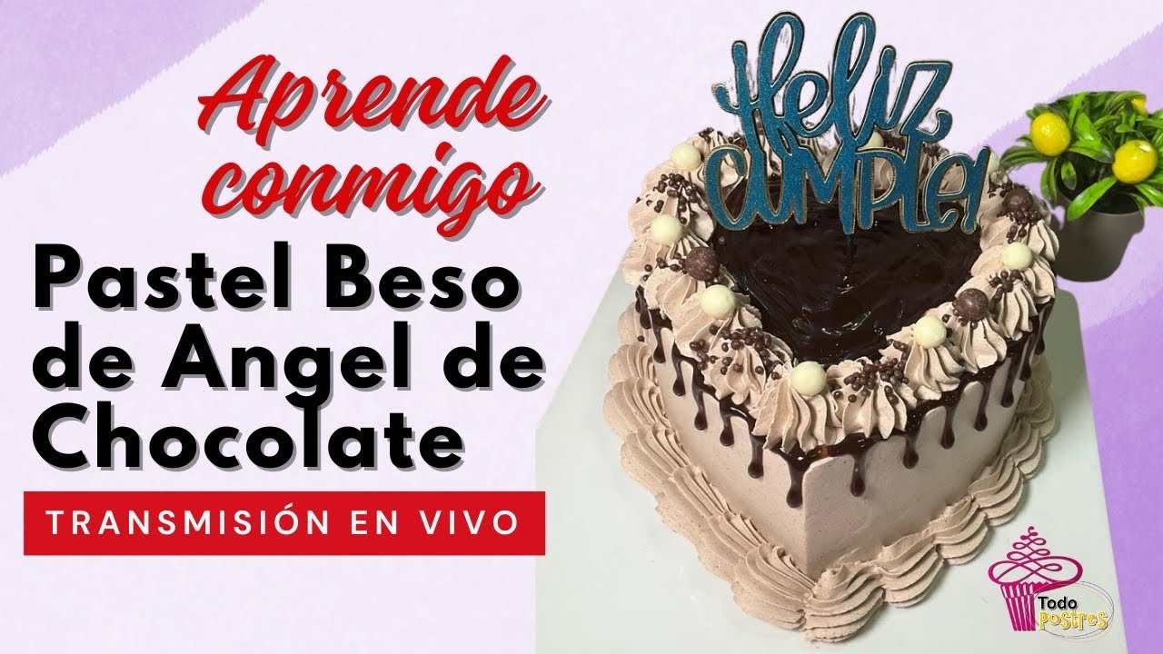 Receta : Pastel Beso de Ángel de Chocolate - YouTube
