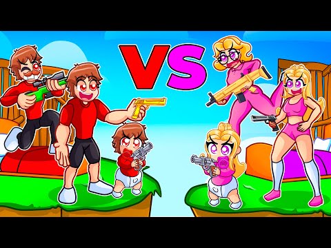 Techy Family Vs Emma Family In Fortnite Bed Wars...
