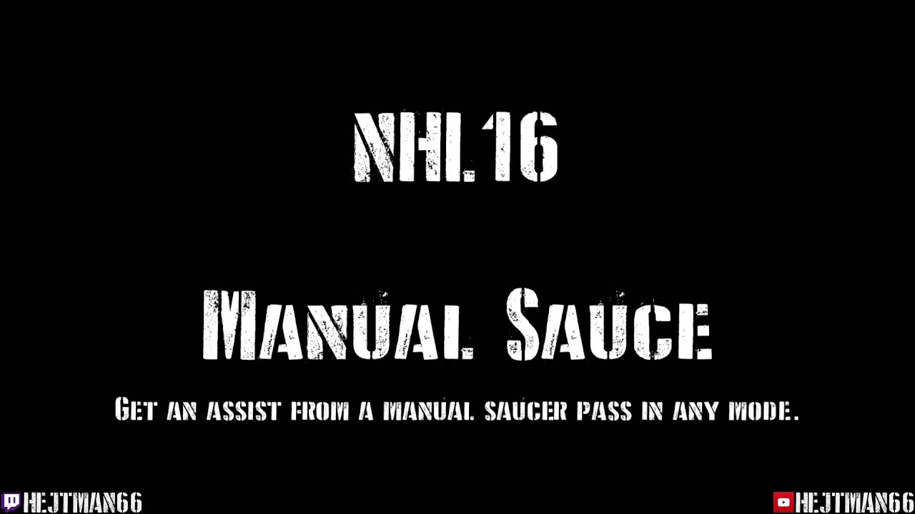 NHL 16 | Manual Sauce | Trophy - YouTube