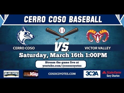 Coso Baseball vs VVC (Game 2) - YouTube