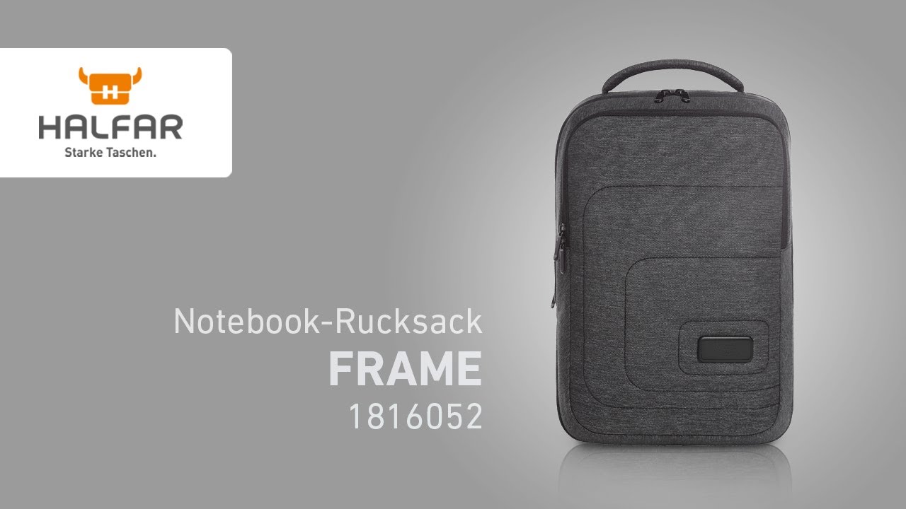 Notebook-Rucksack FRAME von HALFAR® - YouTube