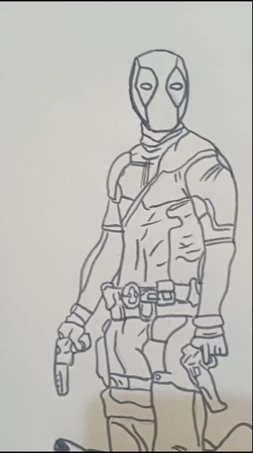 Deadpool/Deadpool full body drawing/easy drawing - YouTube