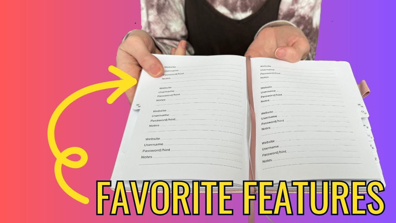 My favorite features of the Taja Password Keeper Book - YouTube