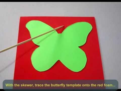 DIY Foam Butterfly - YouTube