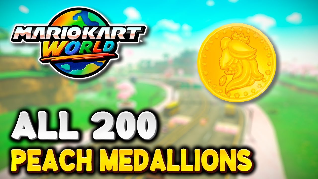 Mario Kart World ALL PEACH MEDALLION LOCATIONS - YouTube