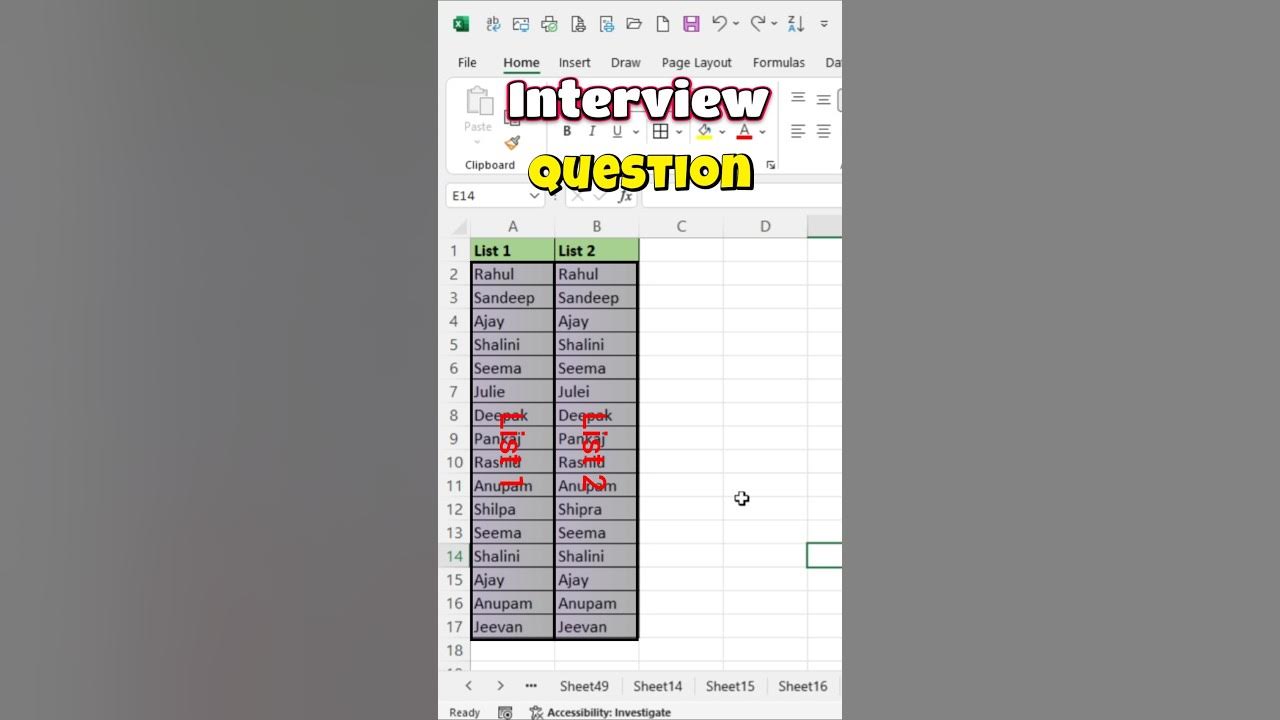 Stop manually comparing your data in excel I show you an easy trick #ytshorts #excelshorts # ...