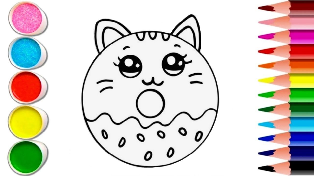 How to draw a beautiful and delicious donut?🍩🍩😋 - YouTube