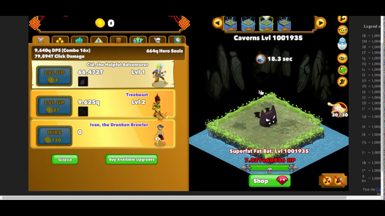 Passing Level 1 Million! Clicker Heroes - YouTube