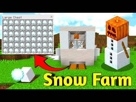 Fully Automatic Unlimited SNOW Farm In Minecraft | Snow Farm Minecraft ...