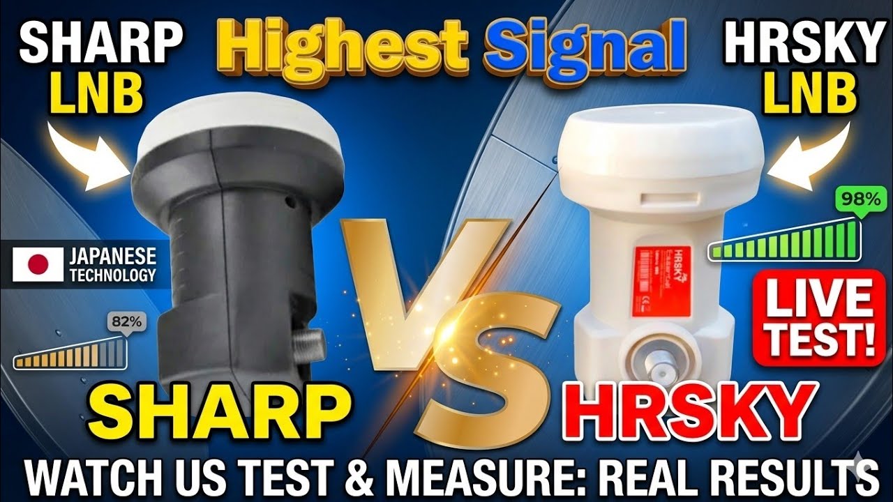 Highest signal, live signal test Sharp lnb v/s hrsky lnb। All dish info ...