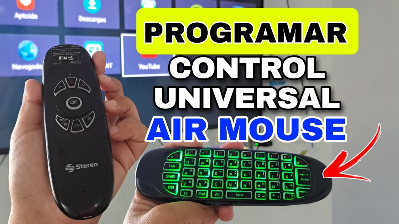Como programar control remoto universal steren air mouse | Configurar control universal en 1 min ...