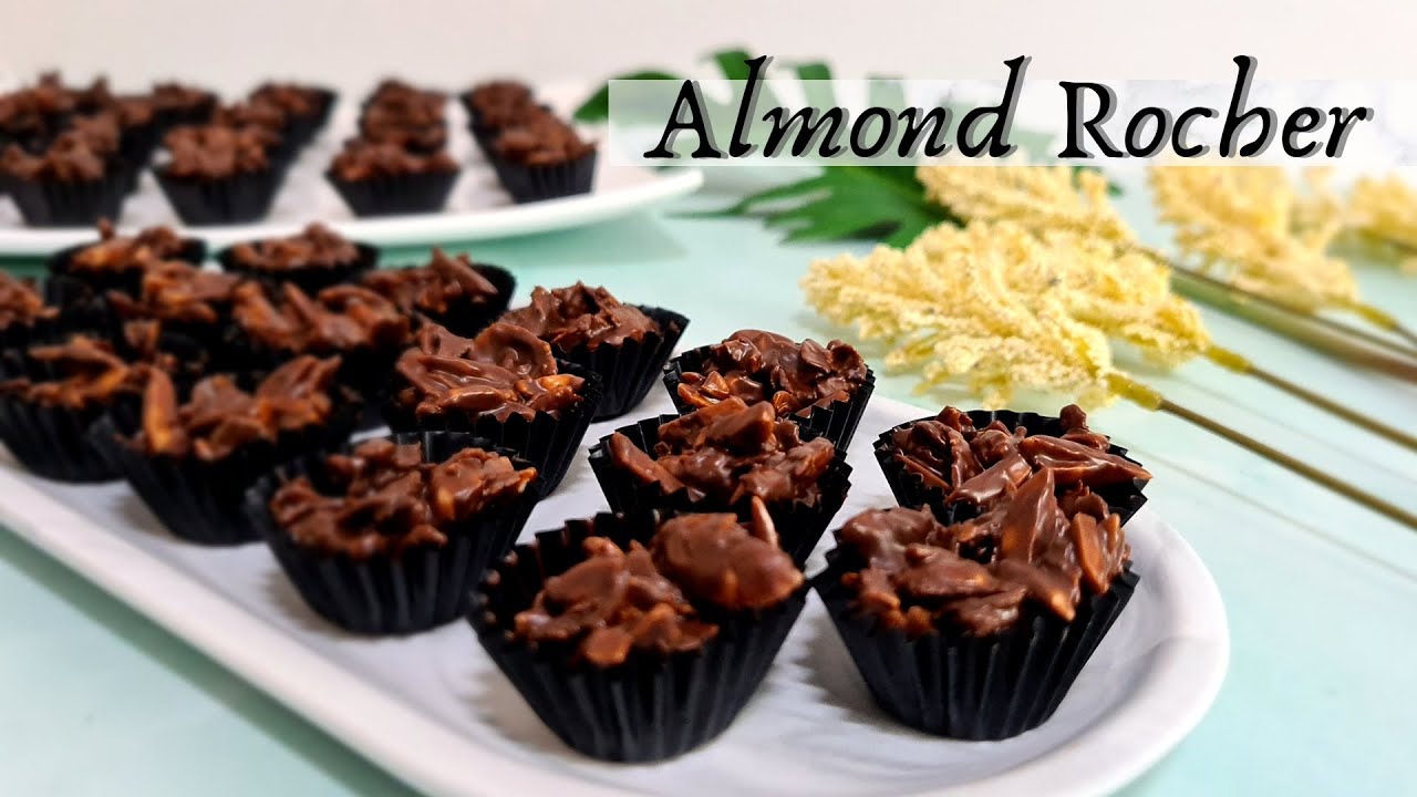 Almond Rocher Chocolate Recipe | Crunchy Almond Clusters | Coklat ...