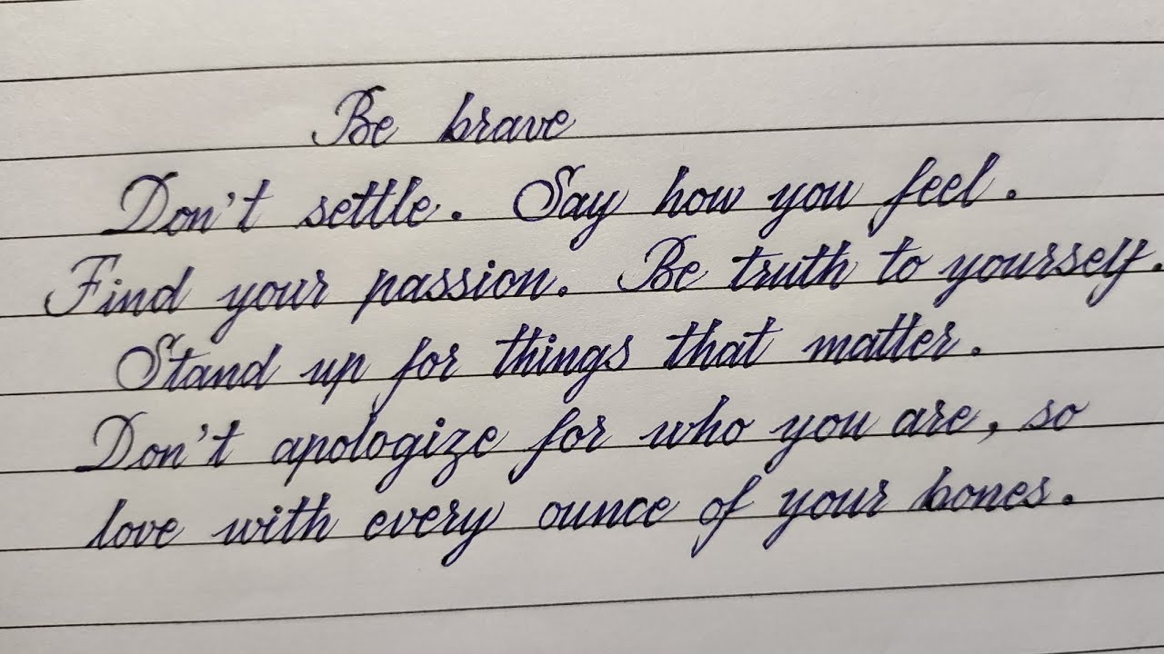 Super edge english handwriting in cursive way | - YouTube