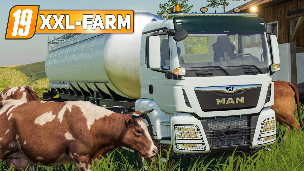 LS19 XXL Farm #13: Der MILCHMANN mit seinem MAN Transporter ...