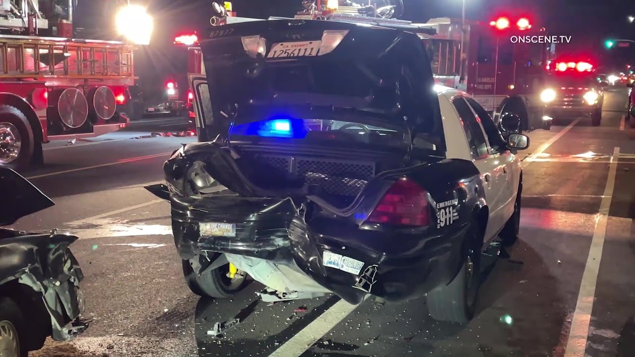 LAPD Crown Vic Rear-Ended By DUI Driver | Sun Valley - YouTube