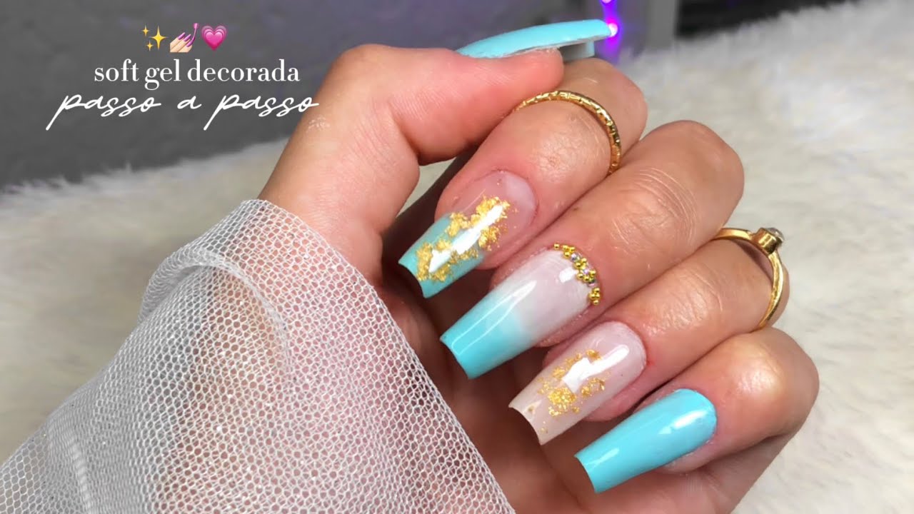 🌸soft gel decorada: passo a passo completo desde a aplicação! - YouTube