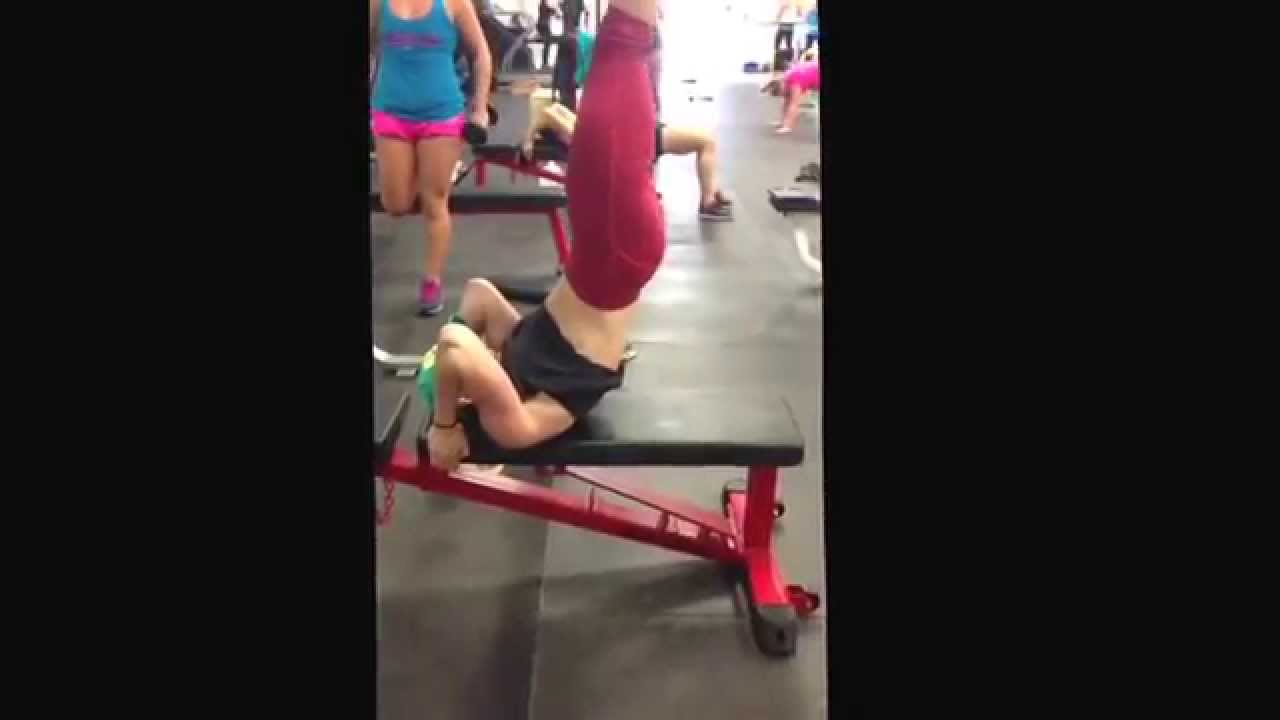 BA athlete Courtney doing dragonflies! Killer ab exercise - YouTube