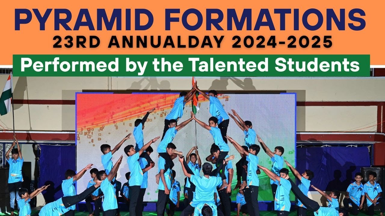 Pyramid Formations by Students | Stunning Stage Show | Annual Day 2025 ...