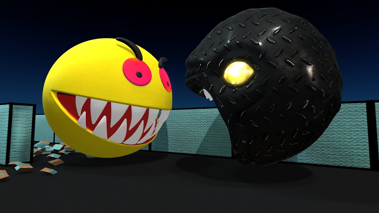 Pacman Vs Monster Dog-headed Pacman In A Wonderful Chase - YouTube