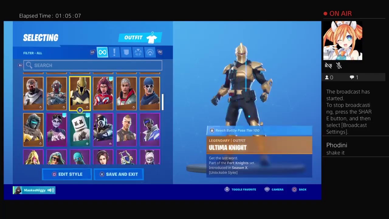 Fortnite stacked acc giveaway at 200 subs - YouTube