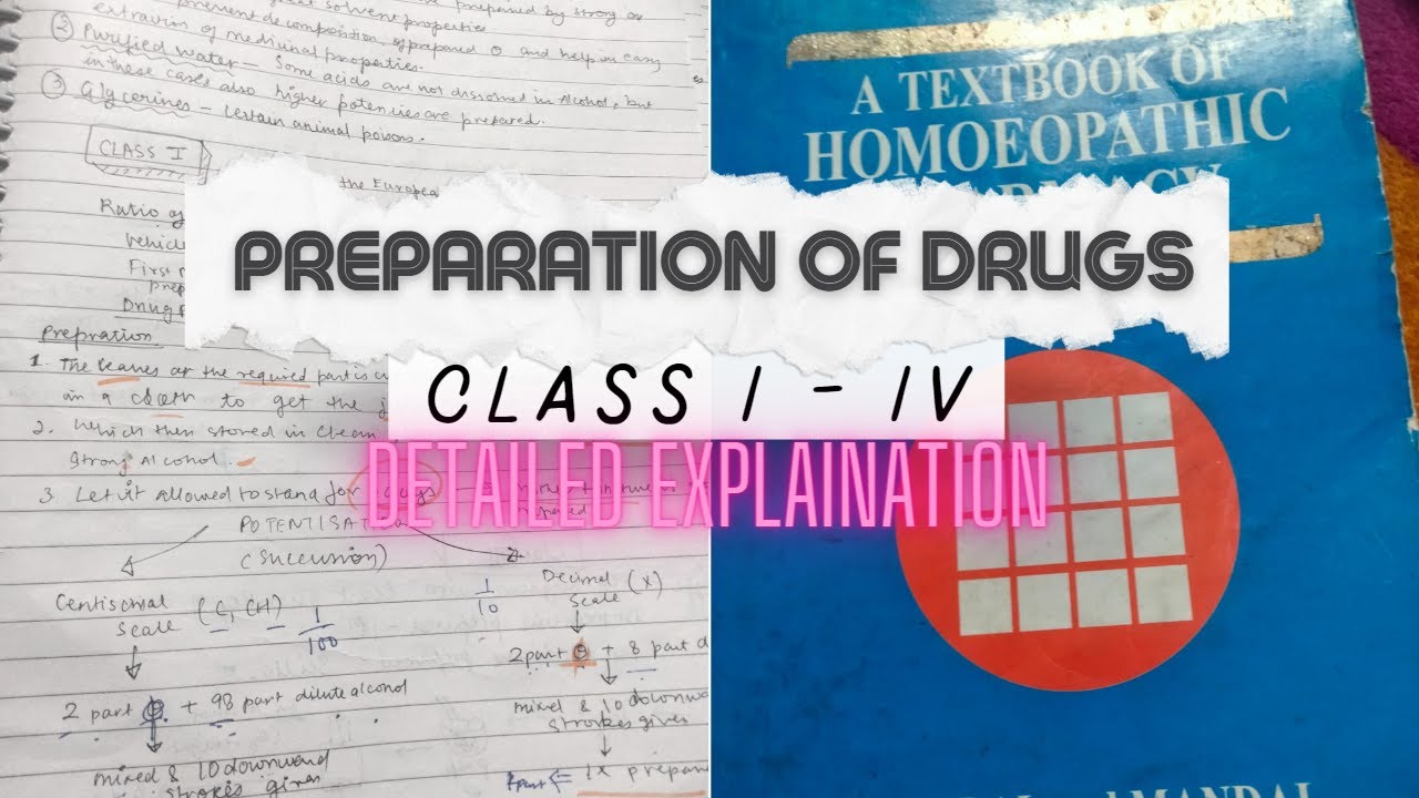 Preparation of Homeopathic Drugs ( old method) Class 1 - 4 in Detail ...
