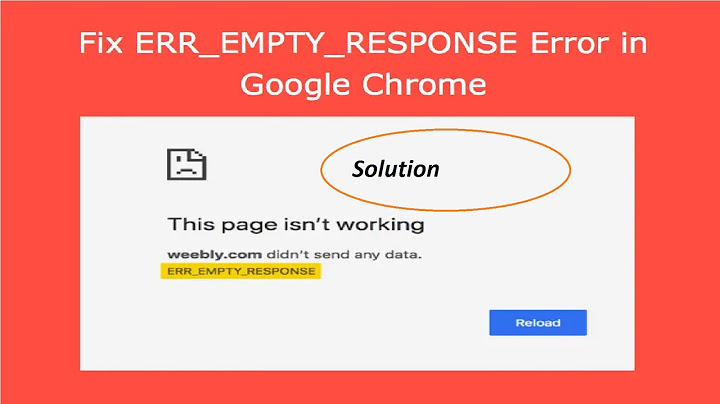 The Page Isnt Working Didnt Send Any Data Lỗi