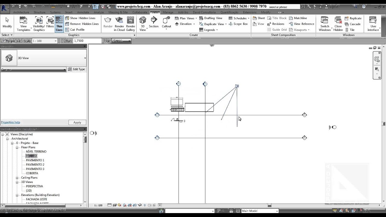 [REVIT] Como criar uma camera - 3DCamera - YouTube