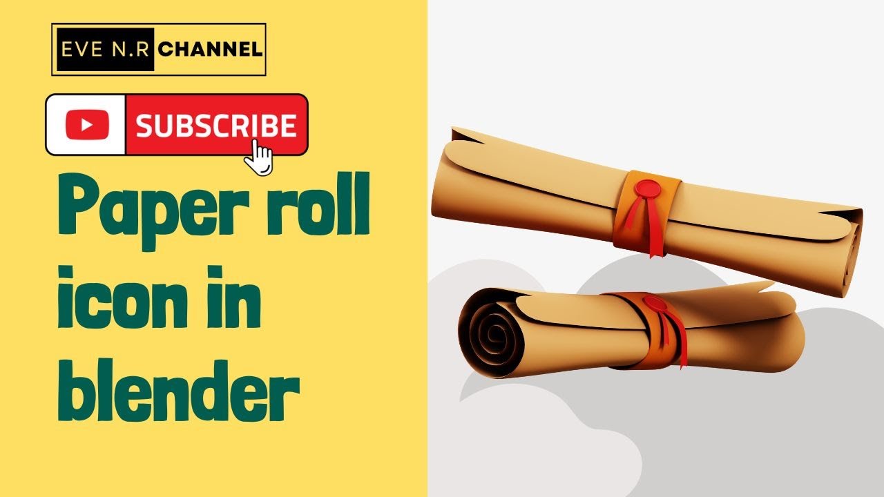 Paper roll icon in blender - YouTube