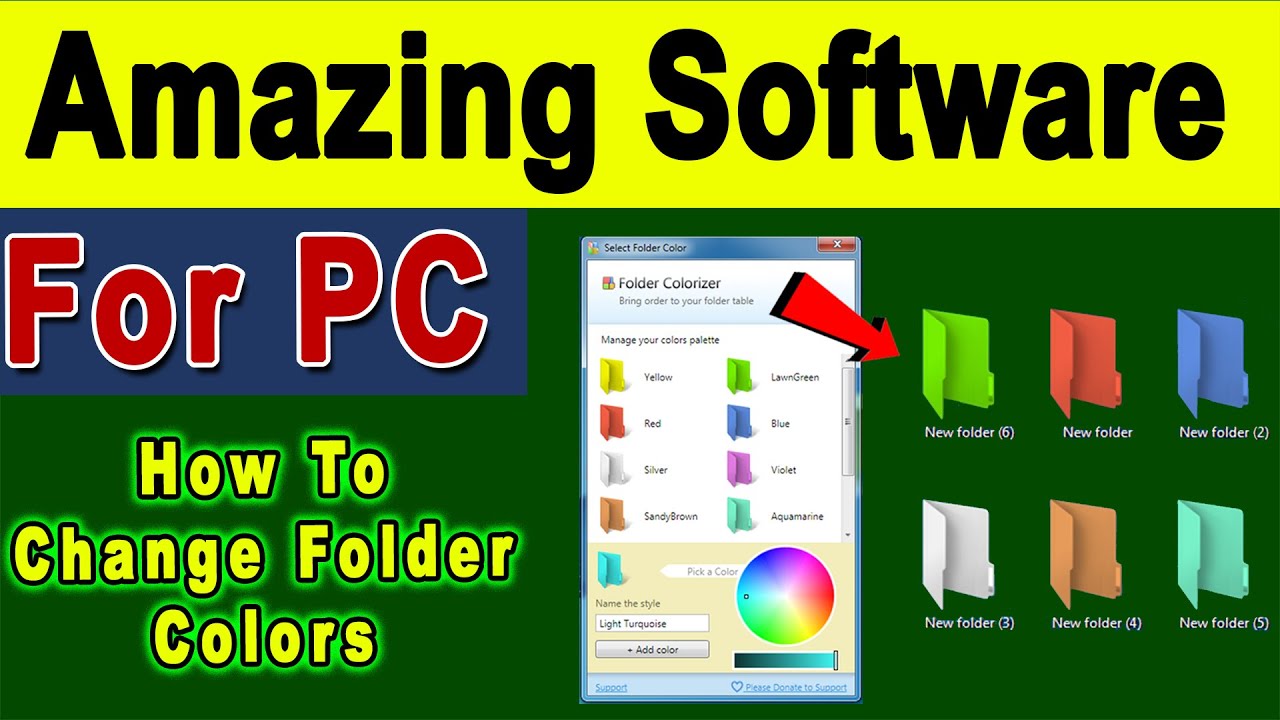 Amazing Software for Pc 2022 | How To Change Folders Color | icon color ...