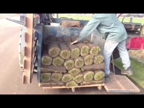 Professional sod stacking - YouTube