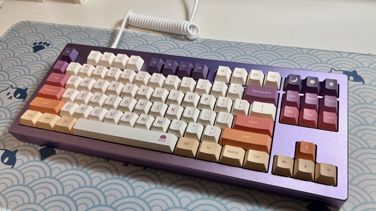 Monsgeek M3 - CARLA (Akko Cream Yellow V3 & QX Carmine Cloud Keycaps ...