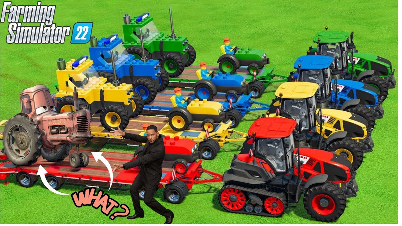 LEGO Transport & Load with Claas Tractor! FS22 - YouTube