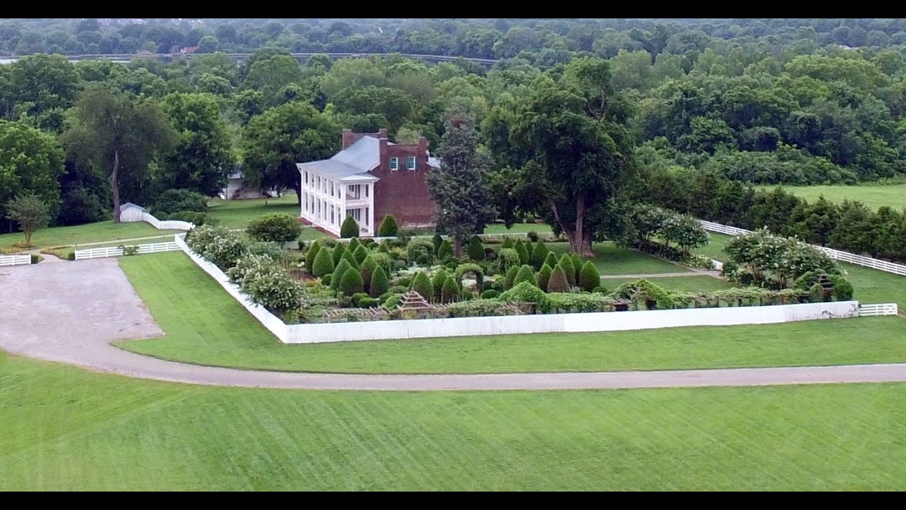 Carnton Mansion, Grounds and Confederate Graveyard (Aerial view) , DJI ...