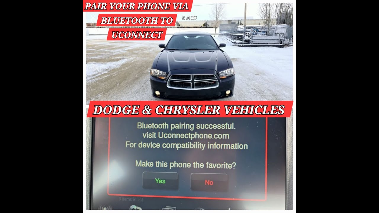 BLUETOOTH PAIRING YOUR PHONE TO UCONNECT VERY EASY, DODGE/CHRYSLER/JEEP ...