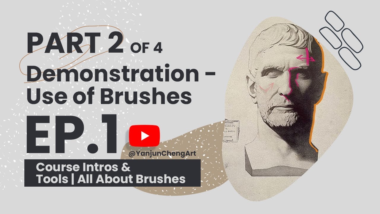 [ Portraiture Course ] EP1 - Part 2｜Use of Brushes - Demonstration ...