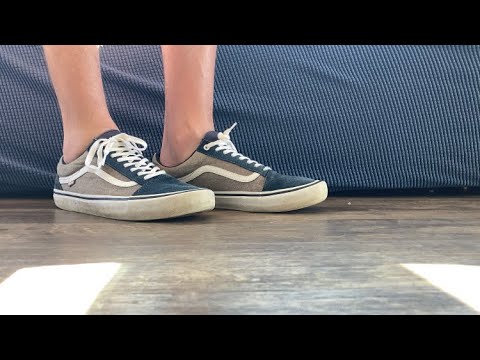 my very worn vans old skool shoes and vans ankle socks shoeplay - YouTube