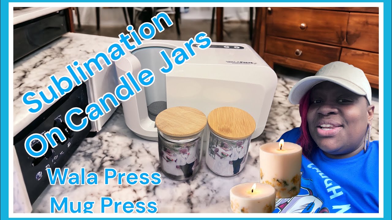 How To Make Sublimation Candle Jars With A Wala Mug Press - YouTube
